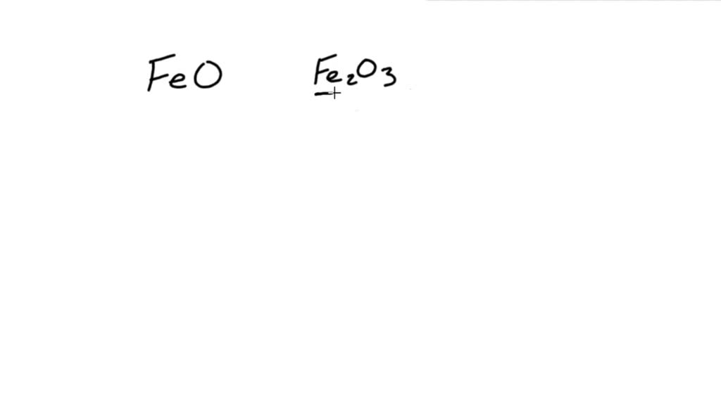 ⏩SOLVED:Two of the more common oxides of iron have the formulas FeO ...