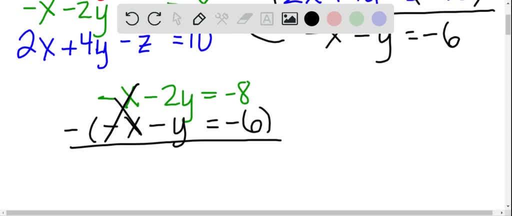 Use Gaussian elimination to solve the system of linear equations. If ...