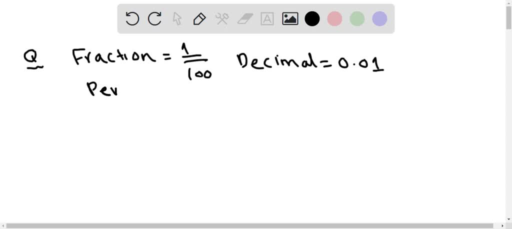 SOLVED:Find the equivalent decimal, fraction, percent, and ratio forms ...