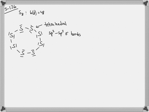 SOLVED: Elemental sulfur has several allotropic forms, including cyclic ...