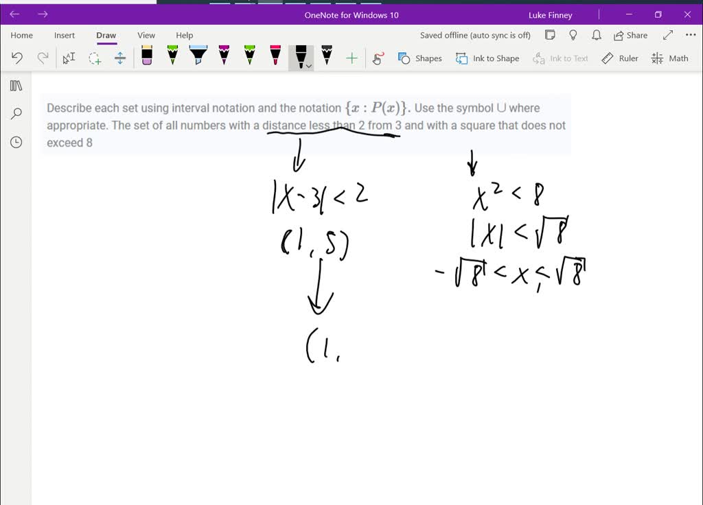 ⏩solveddescribe Each Set Using Interval Notation And The Notation 1944
