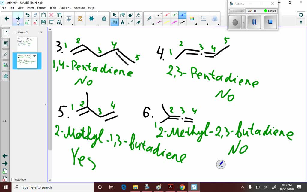 SOLVED:Draw and name the six possible diene isomers of formula C5 H8 ...