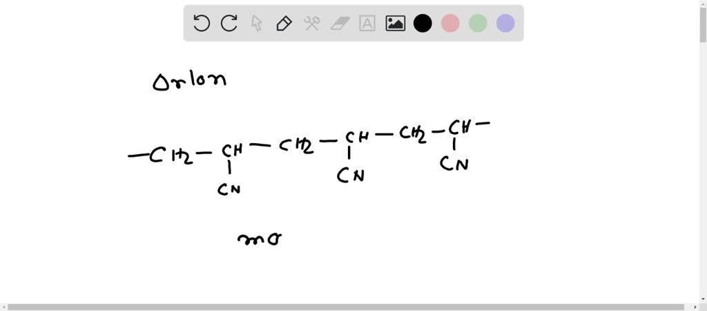 SOLVED:Orlon has this polymeric chain structure:
