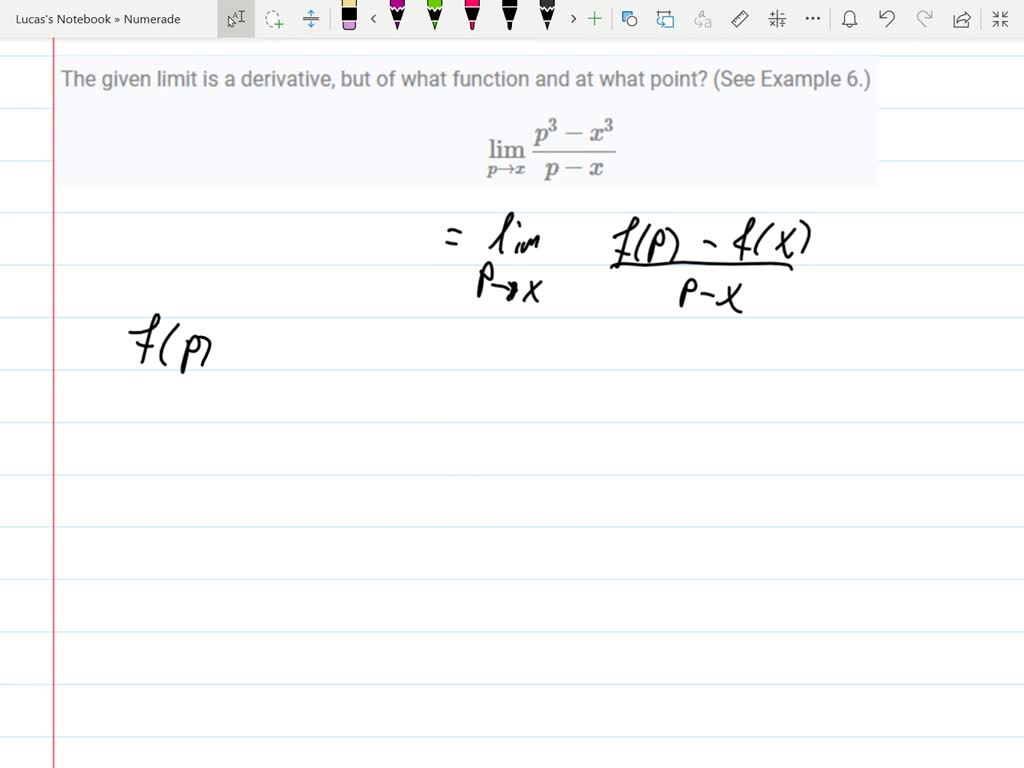 The given limit is a derivative, but of what function and at what point ...
