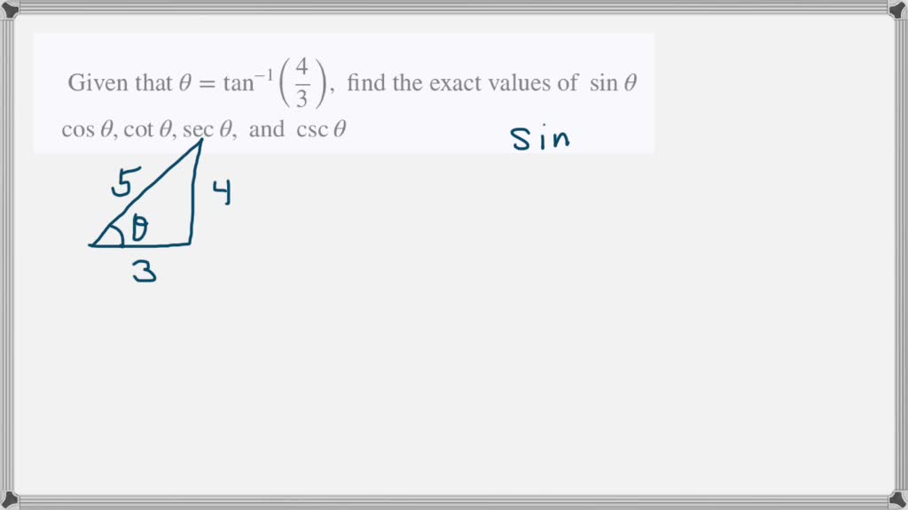 SOLVED Sec Tan 1 3 CSC cos 1 4 Sin arcsin 2 Arccos 0 COS