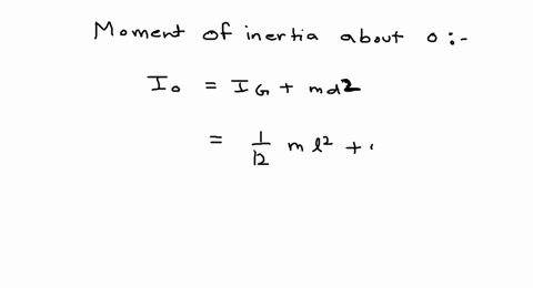 SOLVED: The uniform slender bar is released from rest in the horizontal ...