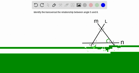 ⏩SOLVED:Use the diagram. Identify the transversal and classify the… | Numerade
