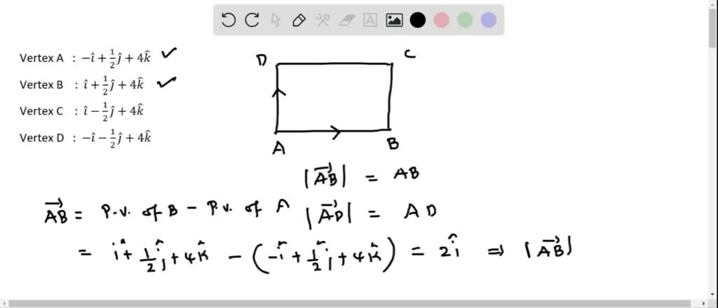 ⏩SOLVED:Area of a rectangle having vertices A, B, C and D with… | Numerade