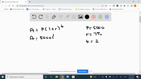 ⏩SOLVED:Use the formula A=P(1+r)^t. Find the amount in an account ...