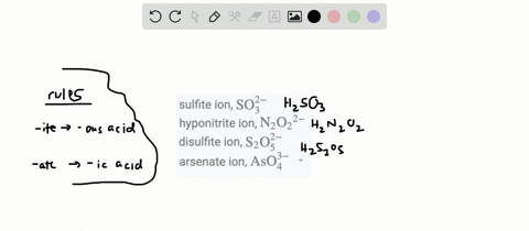 SOLVED:Give the name and formula of the acid corresponding to each of ...