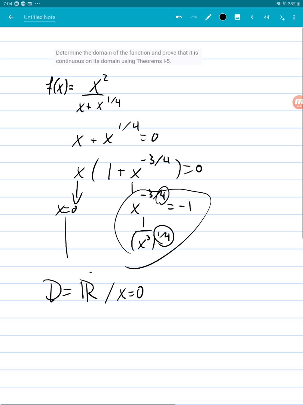 Solved Determine The Domain Of The Function And Prove That It Is