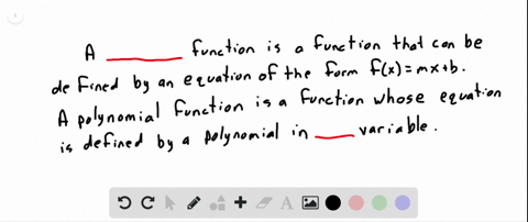 SOLVED:Fill in the blanks. A function is a function that can be defined ...
