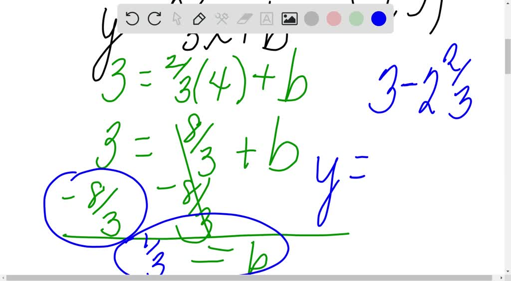 SOLVED:A line passes through points (-2,-1) and (4,3) . Where does the ...