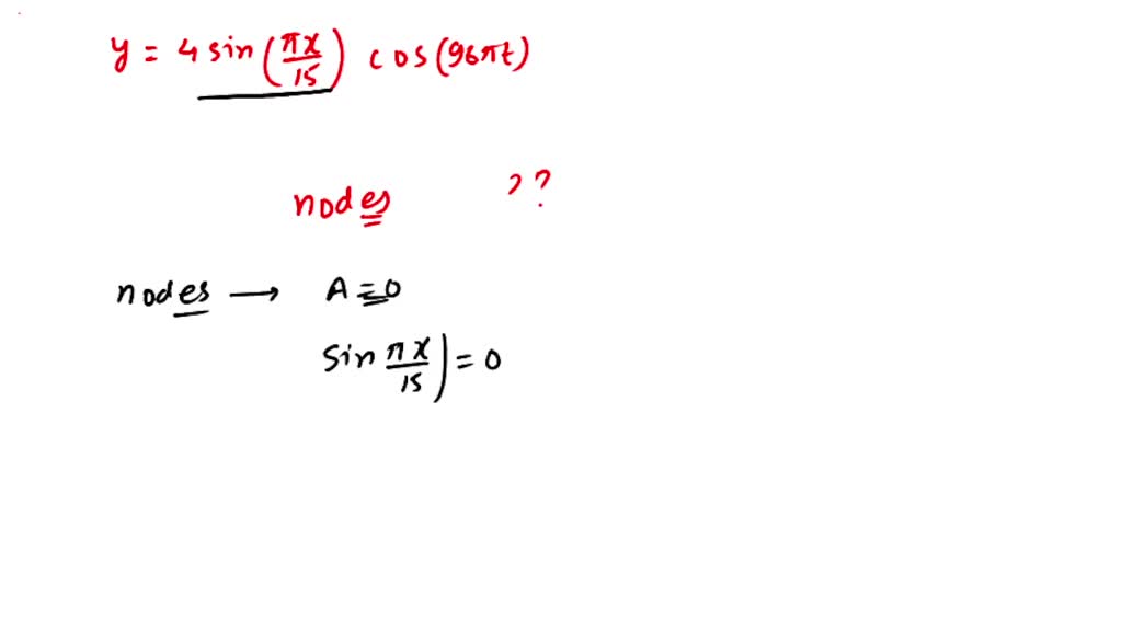 SOLVED:Where are the nodes located along the string? (A) 0,15 cm, 30 cm ...