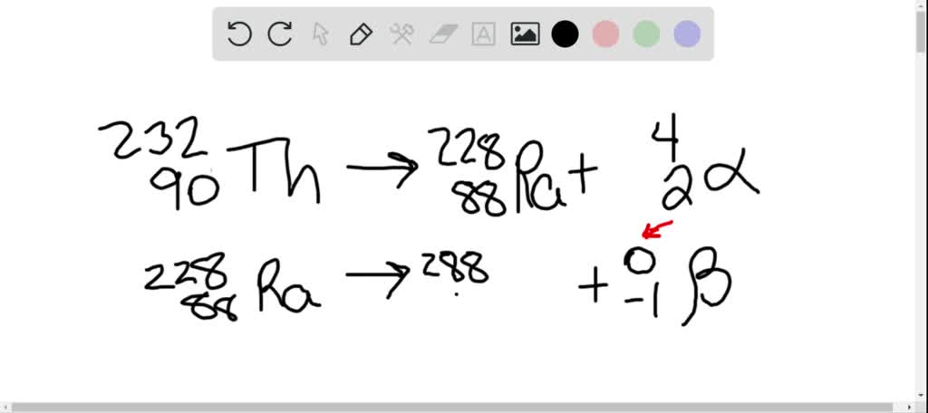 SOLVED:A The thorium decay series includes the isotope 90^228 Th ...