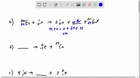 ⏩SOLVED:Balance the following nuclear equations by filling in the ...