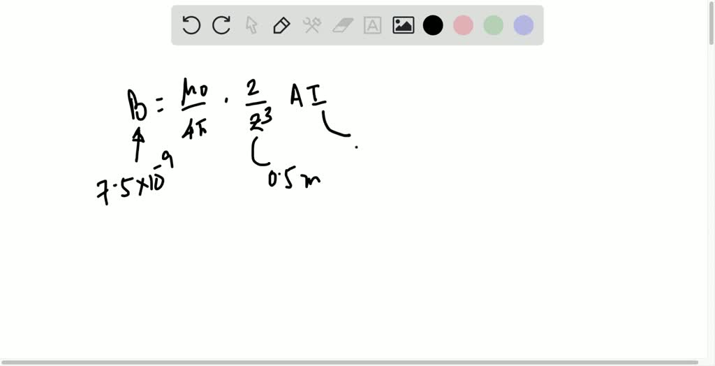 A small current loop shaped like an equilateral triangle carries a 25 A ...