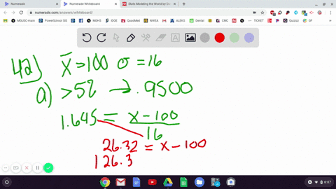 SOLVED: In the Normal model N(100, 16), what cutoff value bounds a) the ...