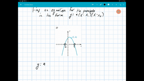 SOLVED:Find the standard equation of the parabola shown in the figure ...