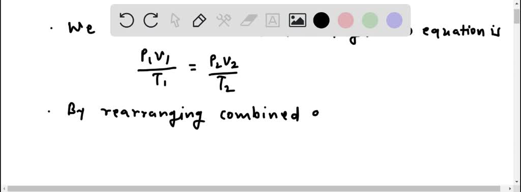 SOLVED:Rearrange the variables in the combined gas law to solve for T2.