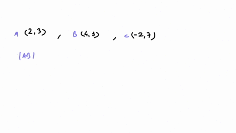 SOLVED:Show that the points form the vertices of the polygon. Isosceles triangle: (2,3),(4,9),(-2,7)