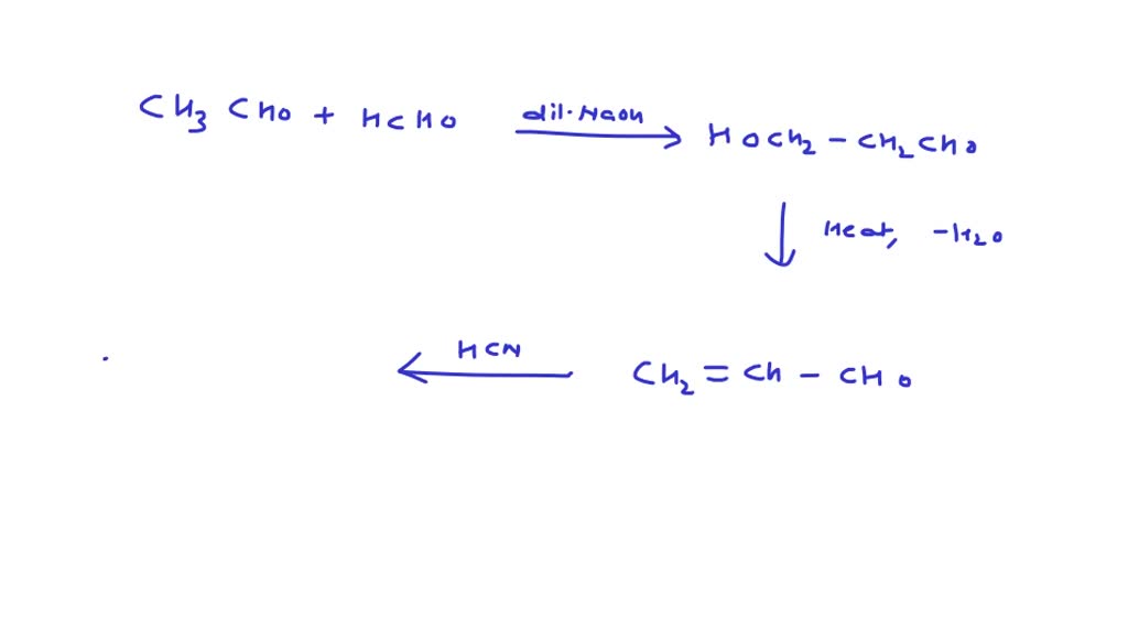 SOLVED:The structure of compound (B) is CH3 CHO+HCHO dil. NaOH, Δ, (A ...