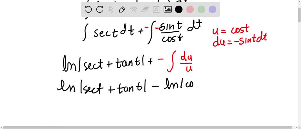 SOLVED:Compute the integral. ∫cost+sect tant d t