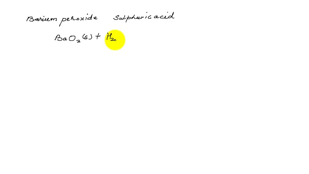 SOLVED:Hydrogen peroxide can be prepared by treating barium peroxide ...