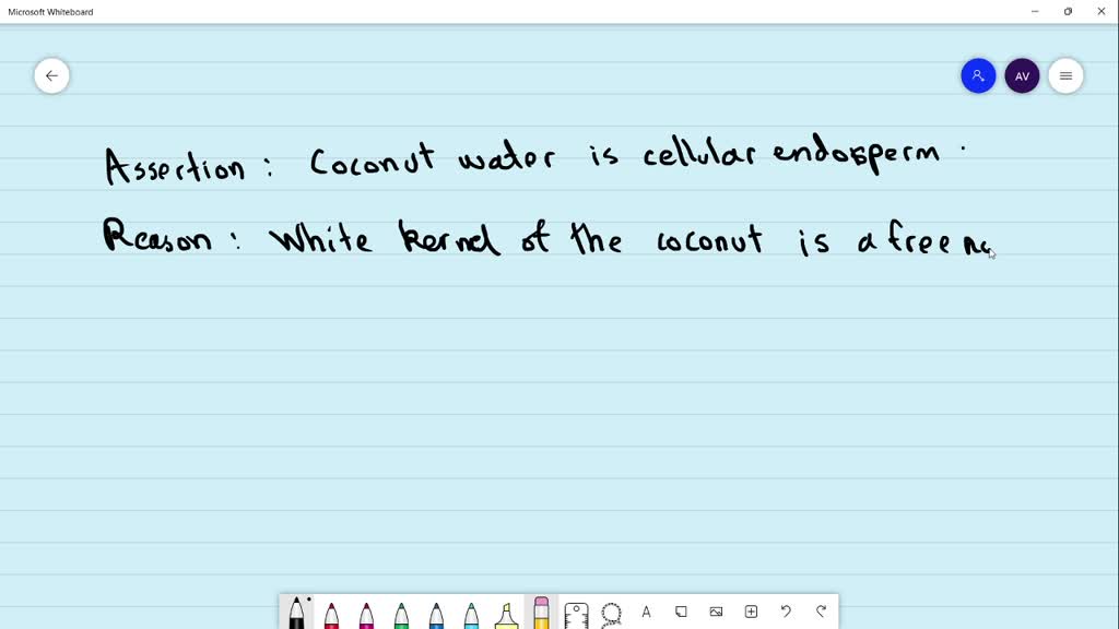 SOLVED:Assertion: Coconut water is a cellular endosperm. Reason: White ...