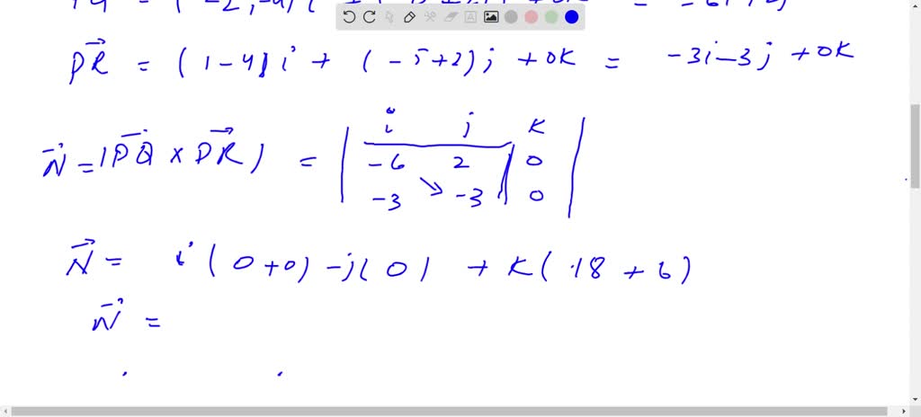 SOLVED:Use the given sets of points to find: (a) A nonzero vector 𝐍 ...