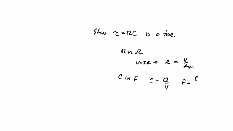SOLVED:Show that the time constant in Equation 27.20 has units of time.
