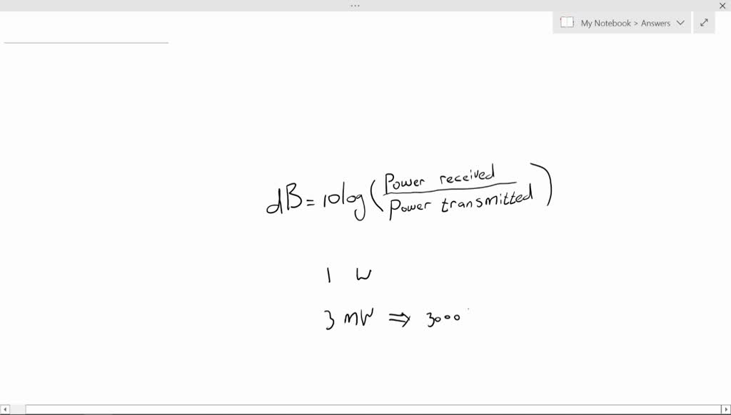 SOLVED:An absolute measure of power is the dBm scale, in which power is ...