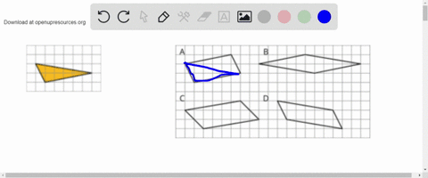SOLVED:Two copies of this triangle are used to compose a parallelogram. Which parallelogram ...