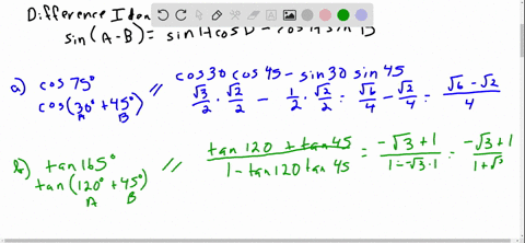 SOLVED:Determine the exact value of each trigonometric expression. a ...