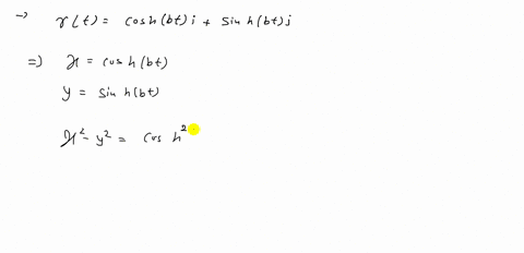 SOLVED: A particle moves along a hyperbola according to the equation r ...