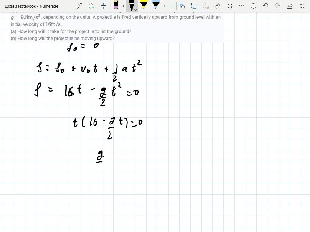 SOLVED:Assume that a free-fall model applies. Solve these exercises by applying Formulas ( 12 ...