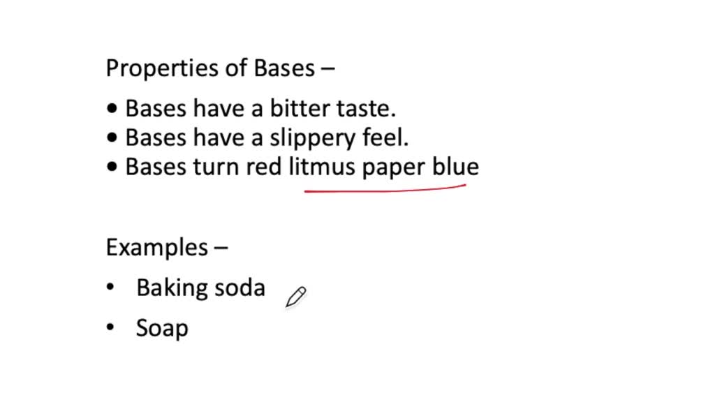SOLVED What Are The Properties Of Bases Provide Some Examples Of SOLVED What Are The Properties Of Bases Provide Some Examples Of