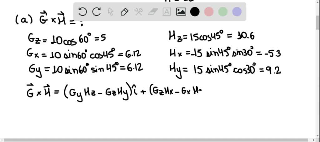 SOLVED:For the three-dimensional vectors in the f…