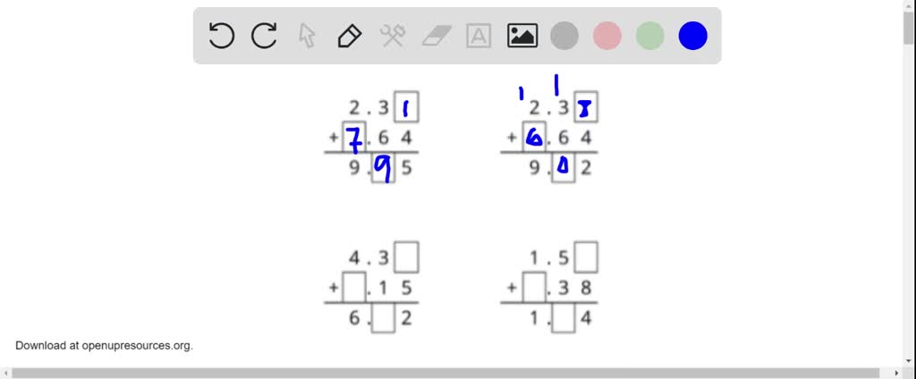 ⏩SOLVED:Complete the calculations so that each shows the correct sum ...