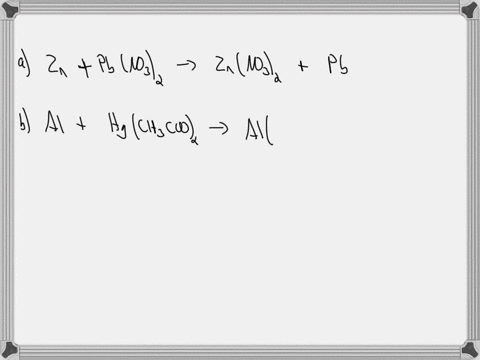 ⏩SOLVED:Complete and balance the equations for the following… | Numerade