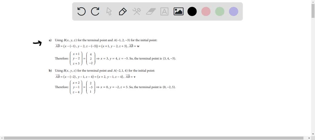 SOLVED:In each of the following cases, find the initial point, given ...