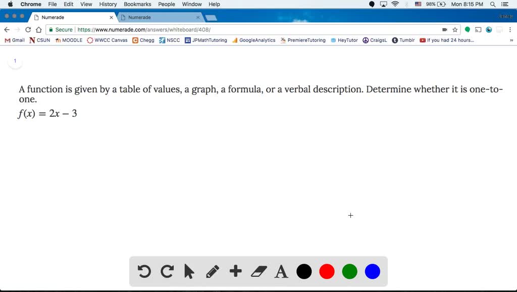 SOLVED A Function Is Given By A Table Of Values A Graph A Formula Or