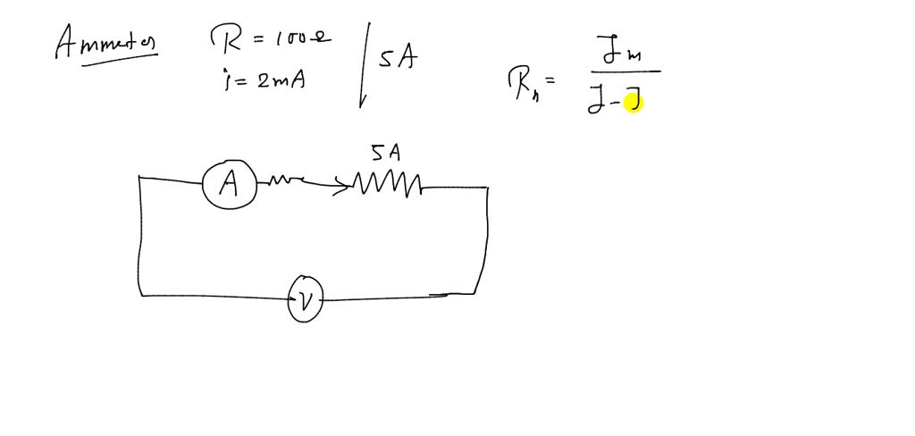 If an ammeter with an internal resistance of 100 Ωand a current ...