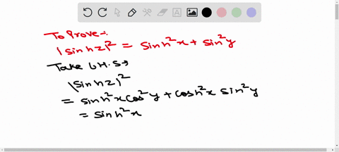 SOLVED:Verify the given hyperbolic identity. |sinhz|^2=sinh^2 x+sin^2 y