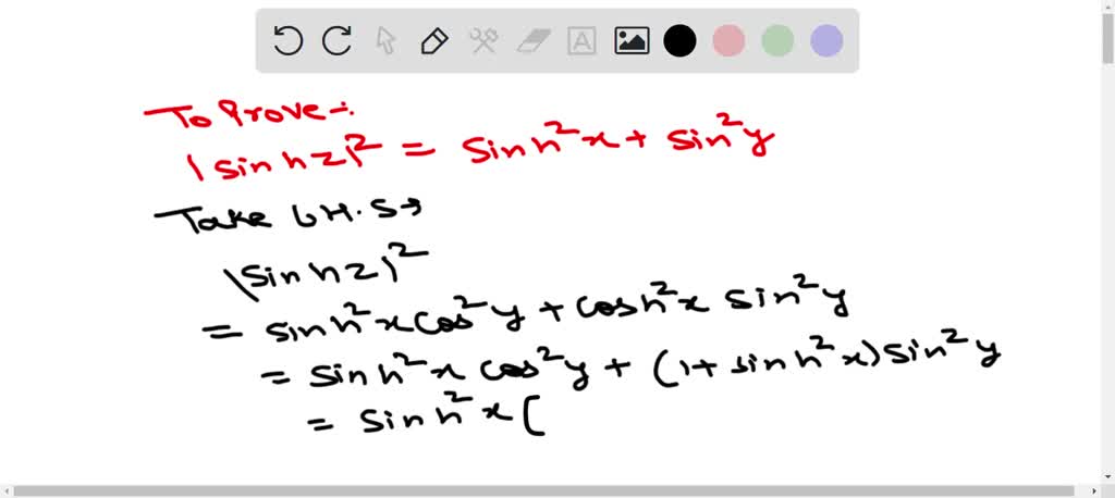 SOLVED: Prove that |sinhz|^2=sin^2 y+sinh^2 x