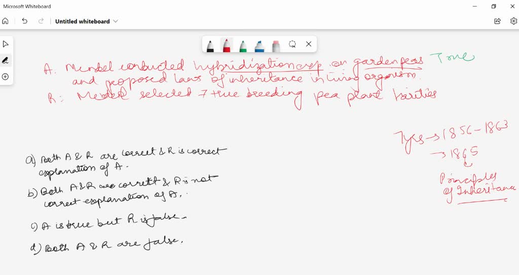 Assertion: Gregor Mendel conducted the hybridization experiment on ...