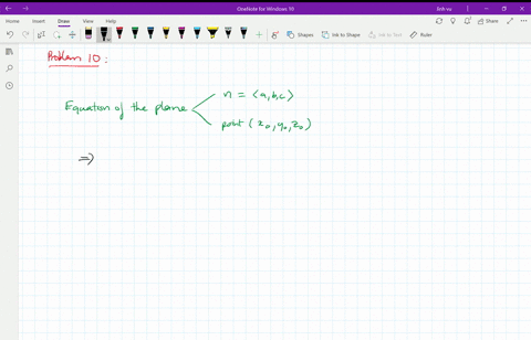 SOLVED:Give an equation of the plane with a normal vector 𝐧= 1,1,1 that ...