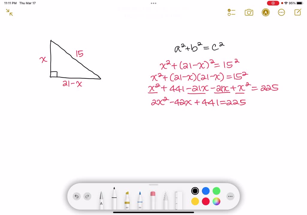 SOLVED:Set up an equation and solve each problem. The sum of the lengths of the two legs of a ...