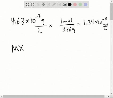 SOLVED:The solubility of an ionic compound MX (molar mass =346 g) is 4. ...