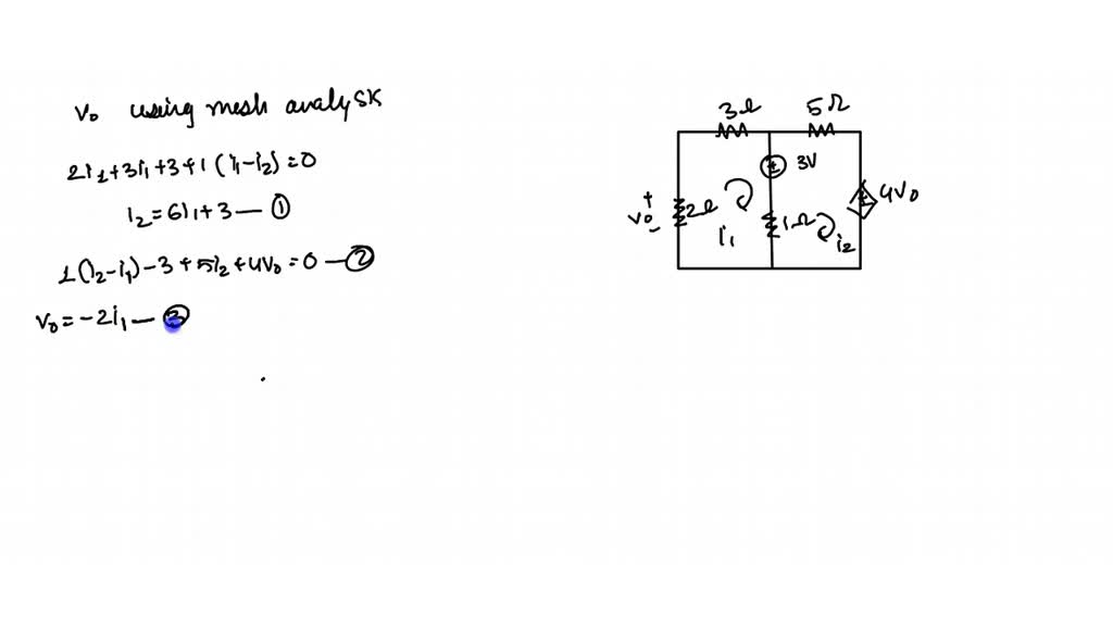 SOLVED:Solve Problem 4.11 using the mesh-current method.